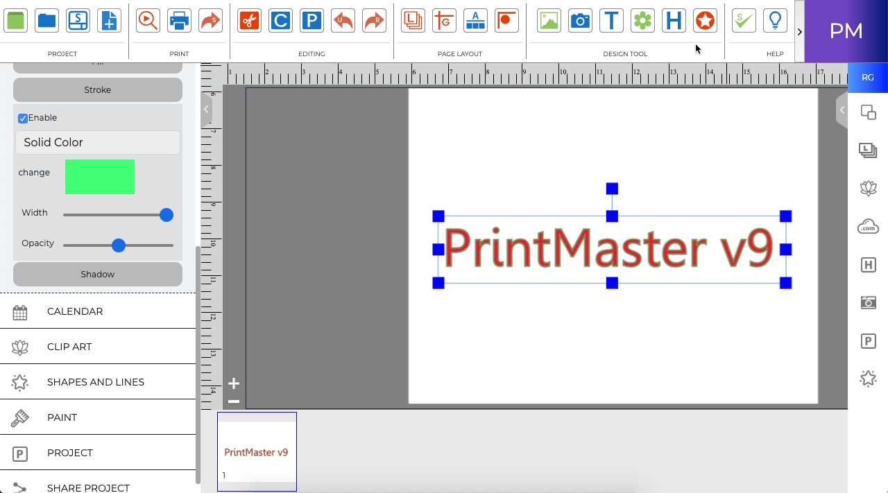 Stroke Tab - PrintMaster v9 Userguide